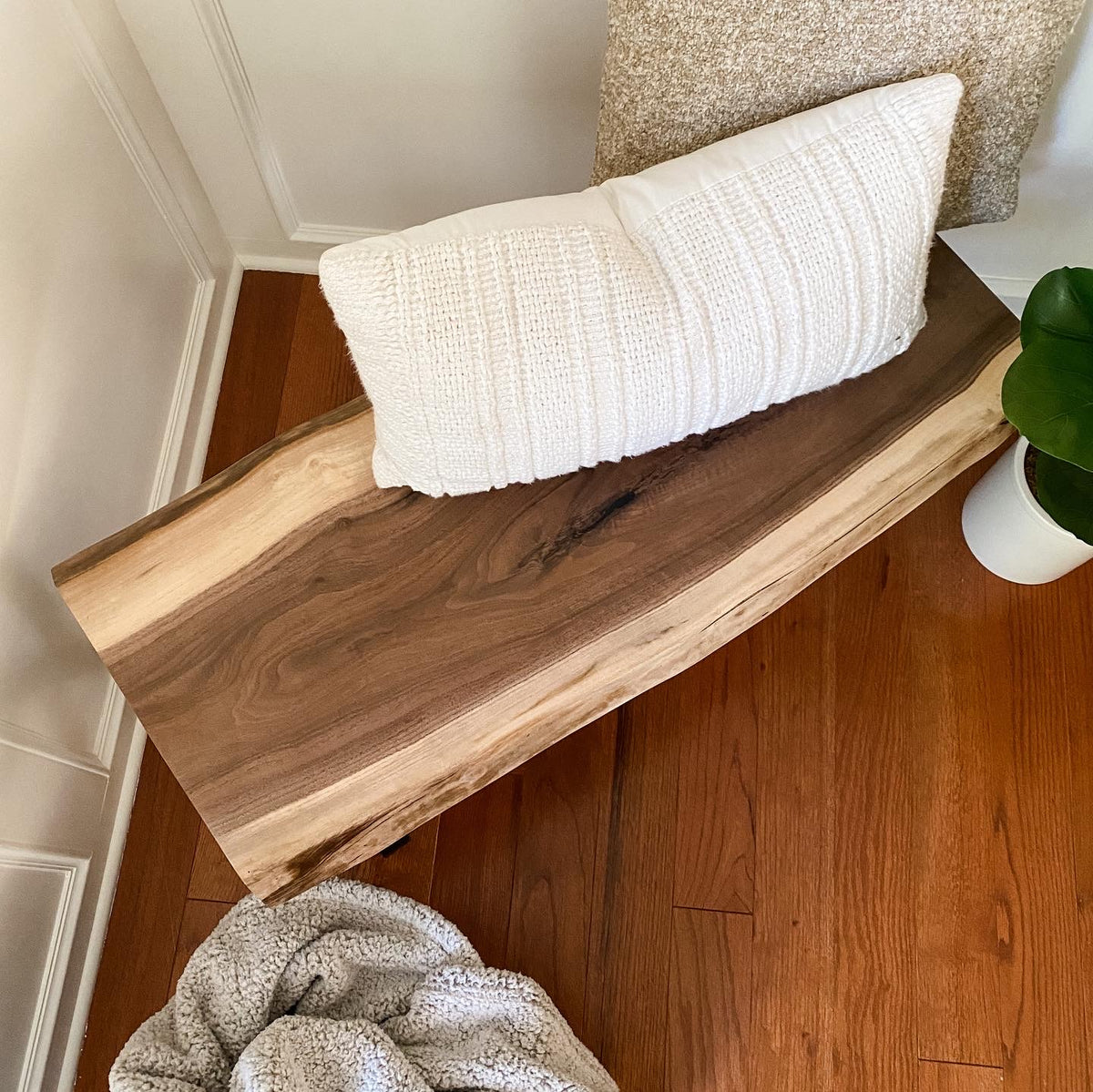 Reading Nook Bench, Black Walnut – Fynbos Studio, LLC